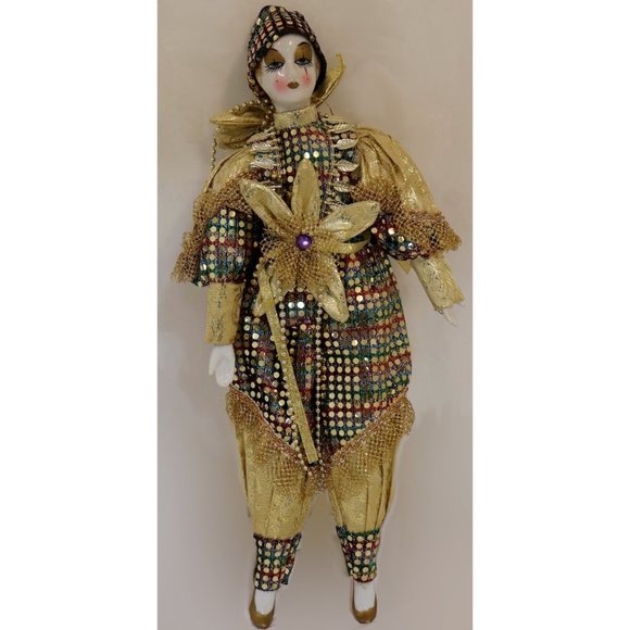 Unbranded | Toys | Mardi Gras Collectable Porcelain Jester Doll 2 ...